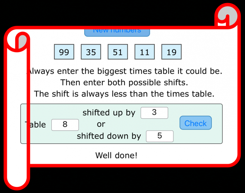 Times Tables Shifts | NRICH
